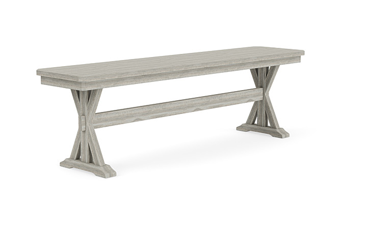 Newport Dining Bench in Gray